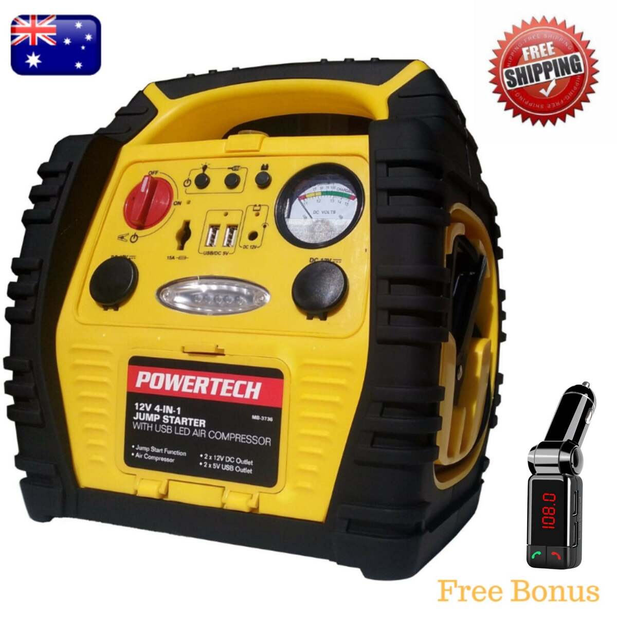 4 In 1 Jump Starter 12V 17Ah Portable Power Pack Car Battery Booster 4 In 1 Jump Starter 12V 17Ah Portable Power Pack Car Battery Booster