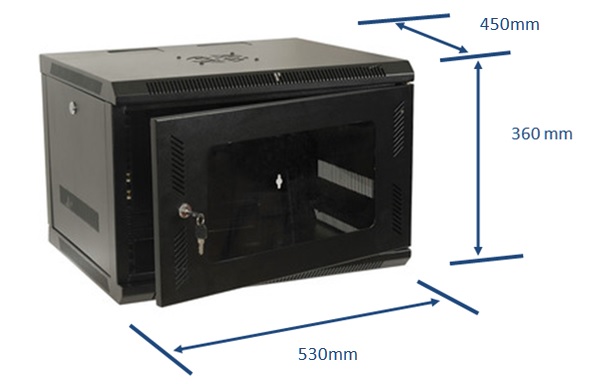 6U 6RU Data Rack LAN Cabinet Server Network 19" 19 Inch Wall Mount ...